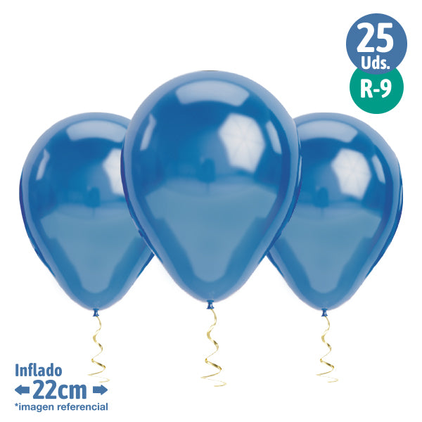 Globo R9 M.G. Cromado Colores 25 Unidades – FIESTA EXPRESS