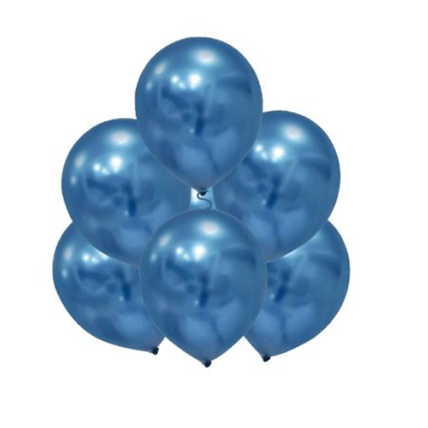 GLOBO 12 CHROME AZUL 12 UNIDADES – FIESTA EXPRESS