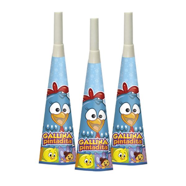 Corneta Gallina Pintadita 6 Unidades – FIESTA EXPRESS